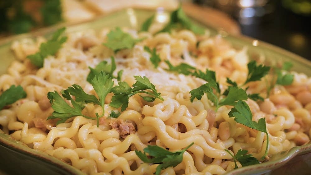 Sicilian Corkscrews with White Beans | The Splendid Table