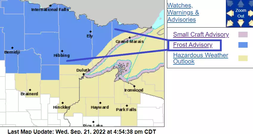 Frost advisory for northern Minnesota | MPR News