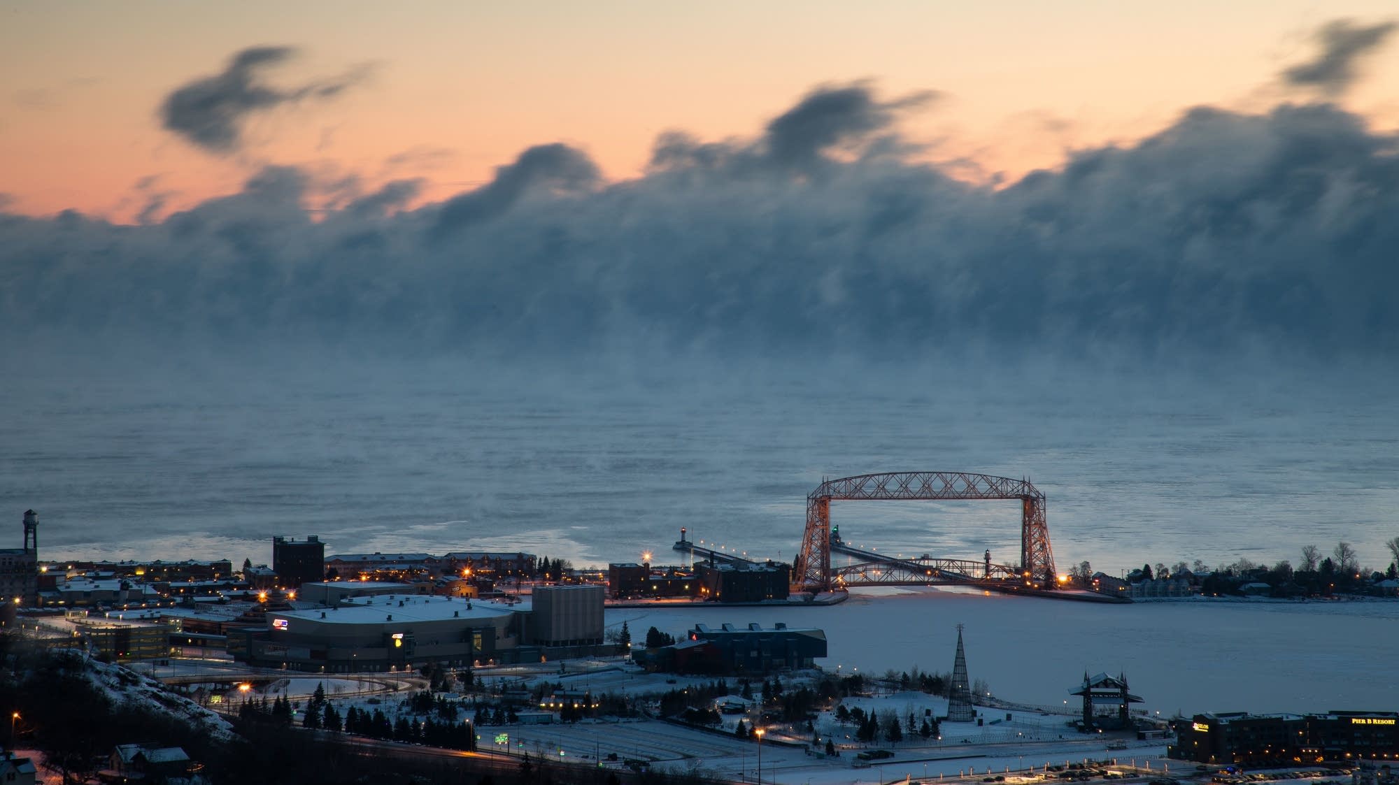 Photos, video: Frigid temps bring gorgeous sea smoke to Duluth | MPR News