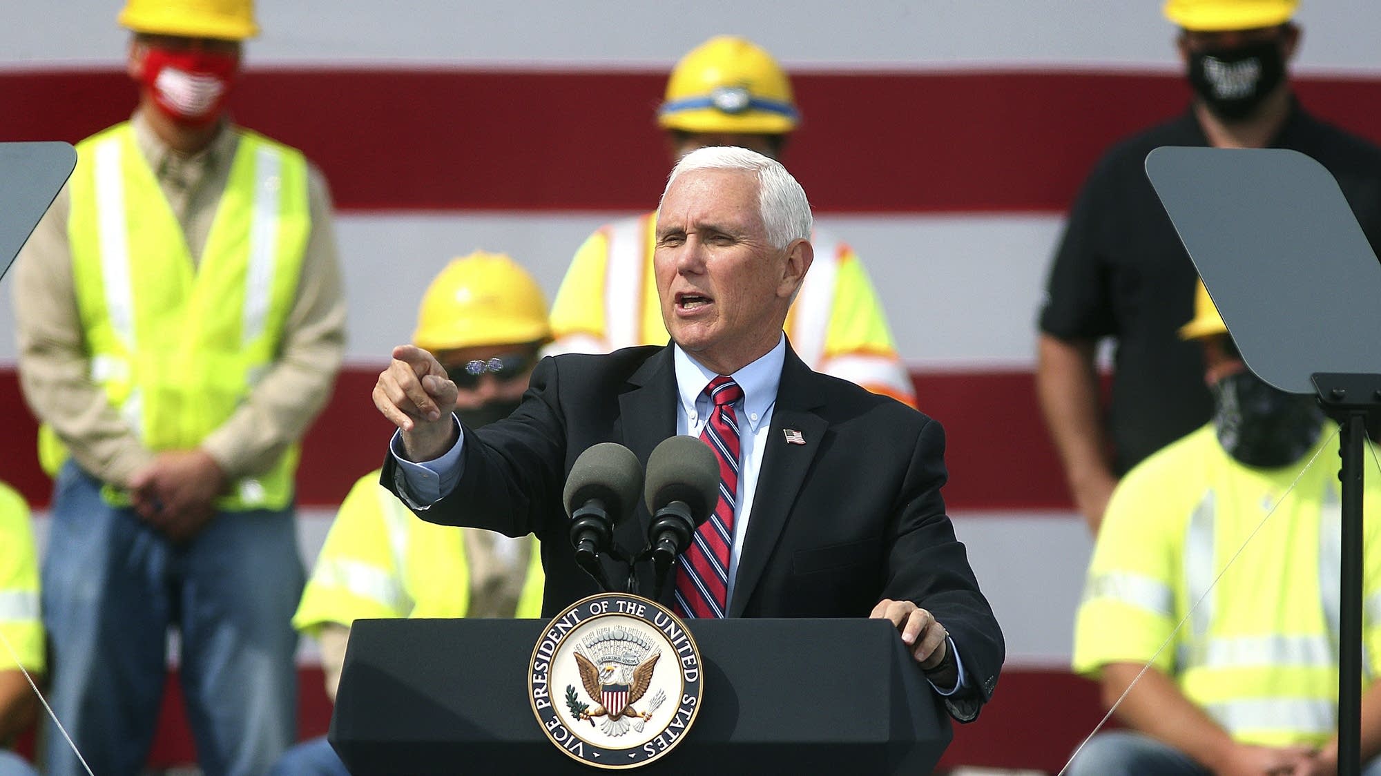 Pence returns to Minnesota, Wisconsin after Trump, Biden visits | MPR News