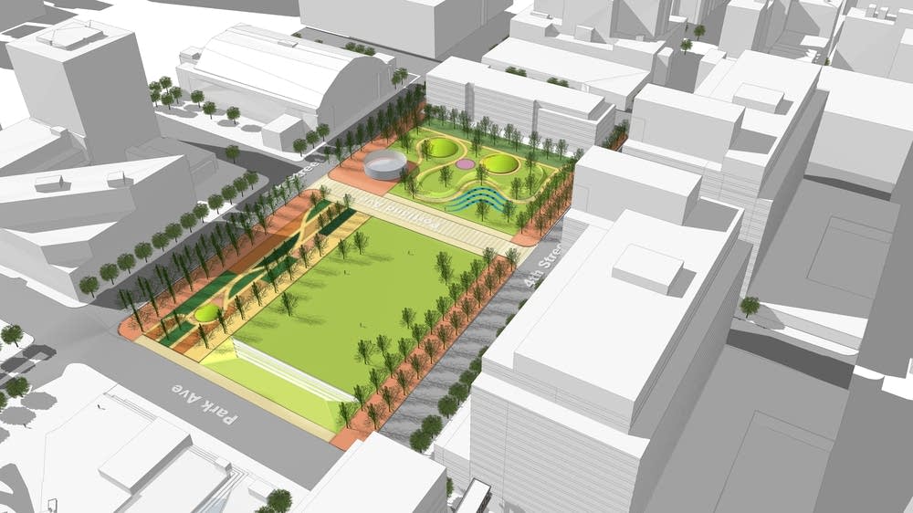 Architects lay out four plans for Vikes stadium 'Commons' | MPR News