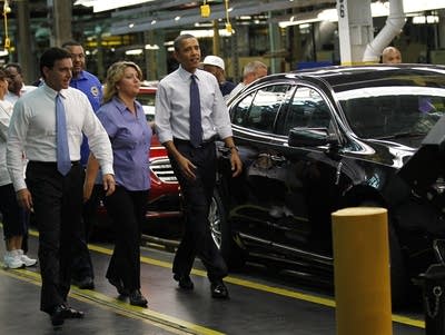 Obama boasts saving auto industry 'on the brink' | MPR News