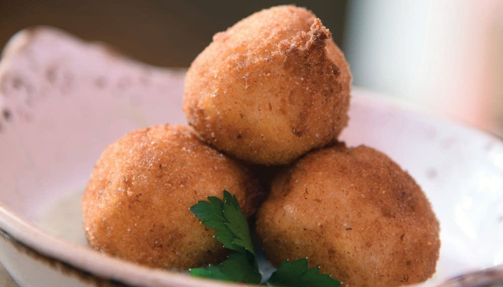 Grit Fritters with Country Ham | The Splendid Table