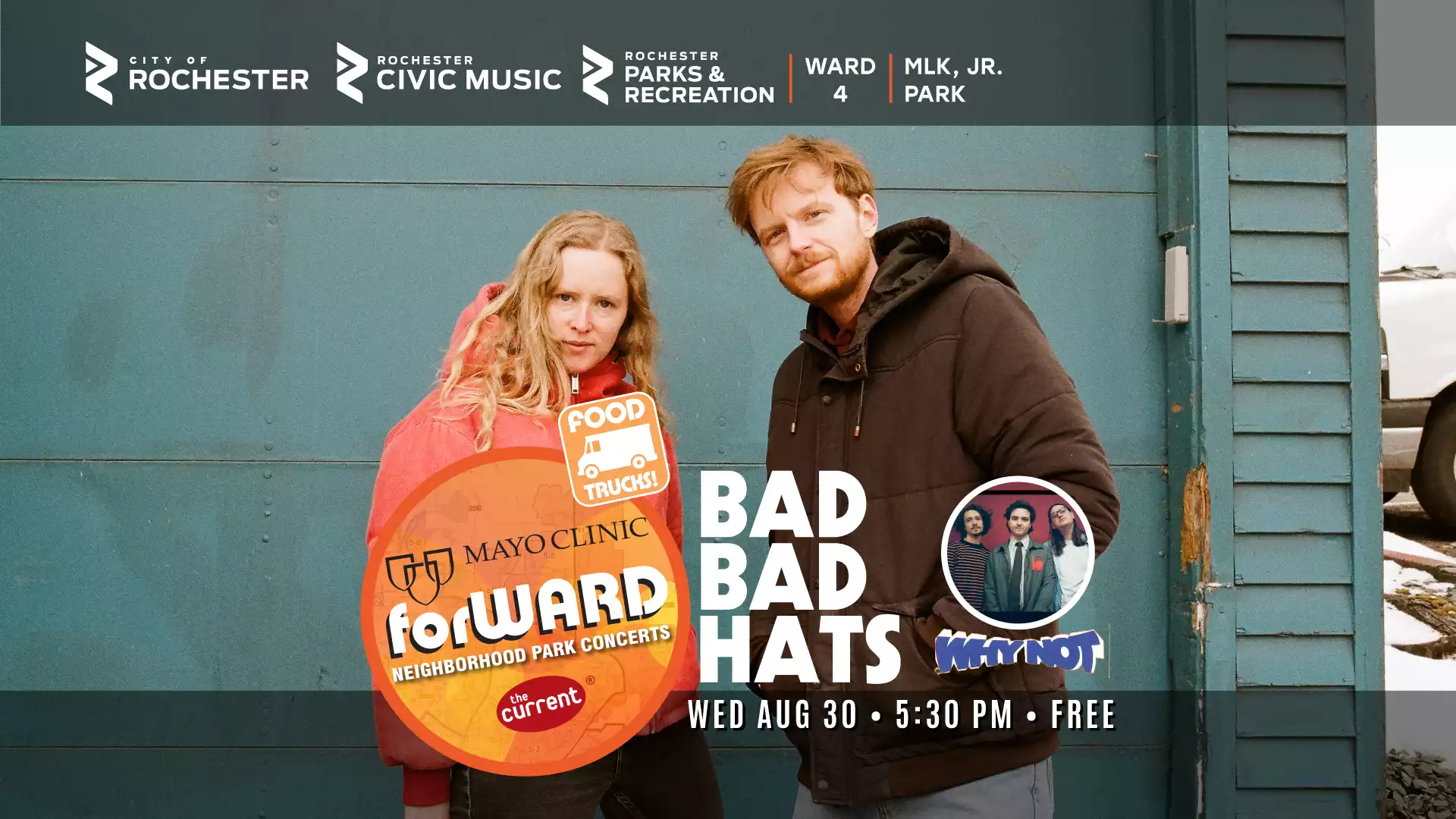 Bad Bad Hats forWARD Park Concert
