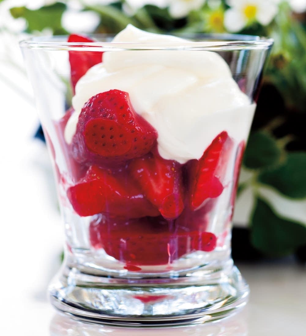 Strawberries in Raspberry Sauce with Thick Crème Fraîche | The Splendid ...