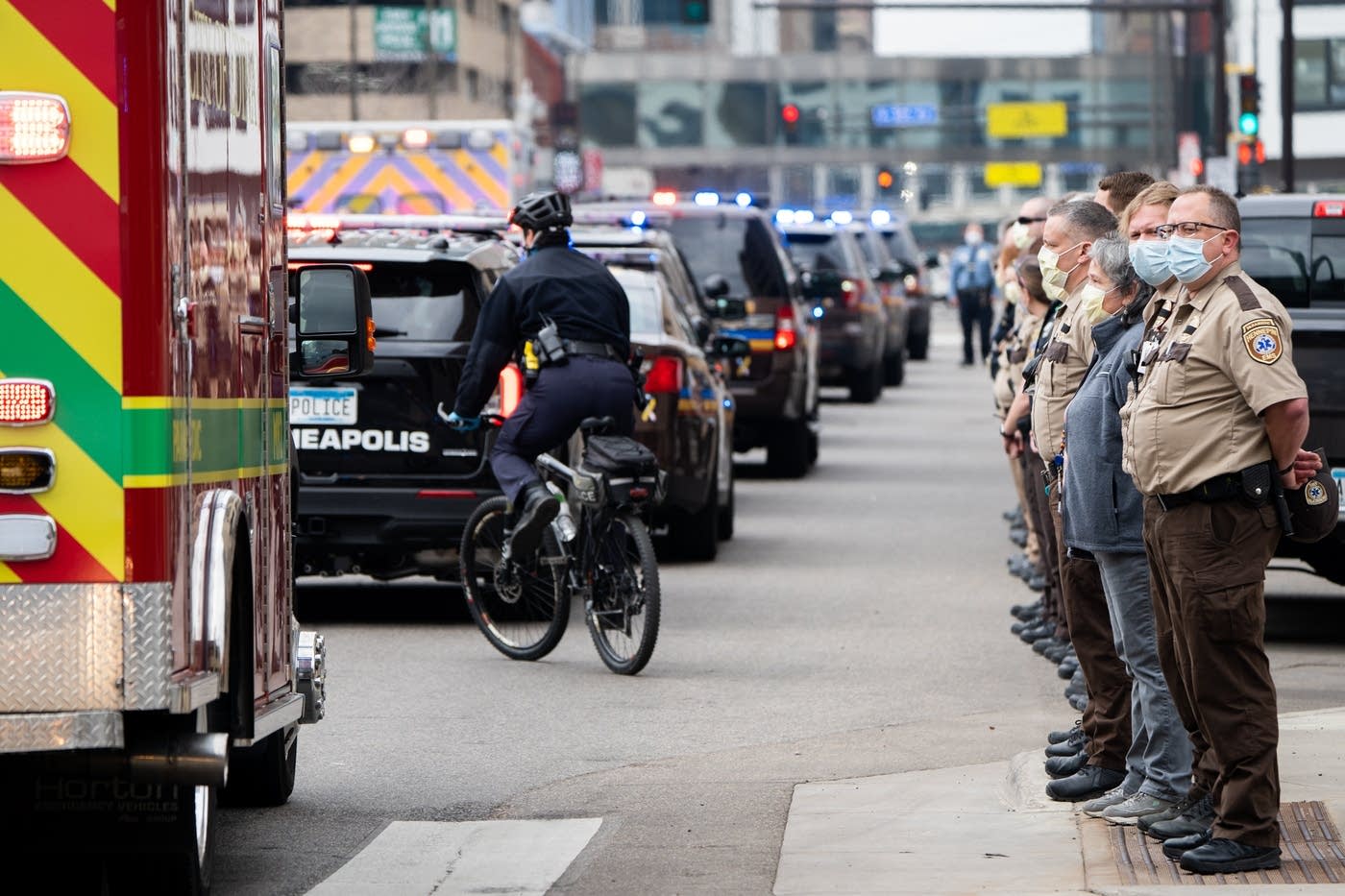 Photos: Emergency vehicles honor health care workers and fallen ...