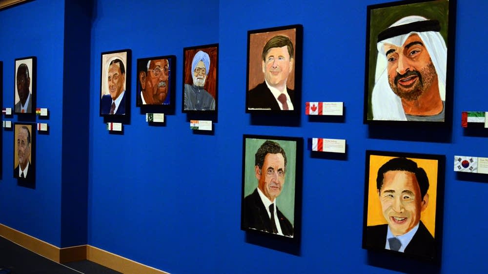 Portraits of world leaders by George W. Bush go on display | MPR News