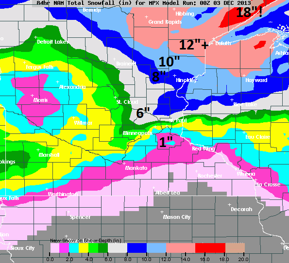 Major winter storm edging south, metro snow totals on the rise | MPR News