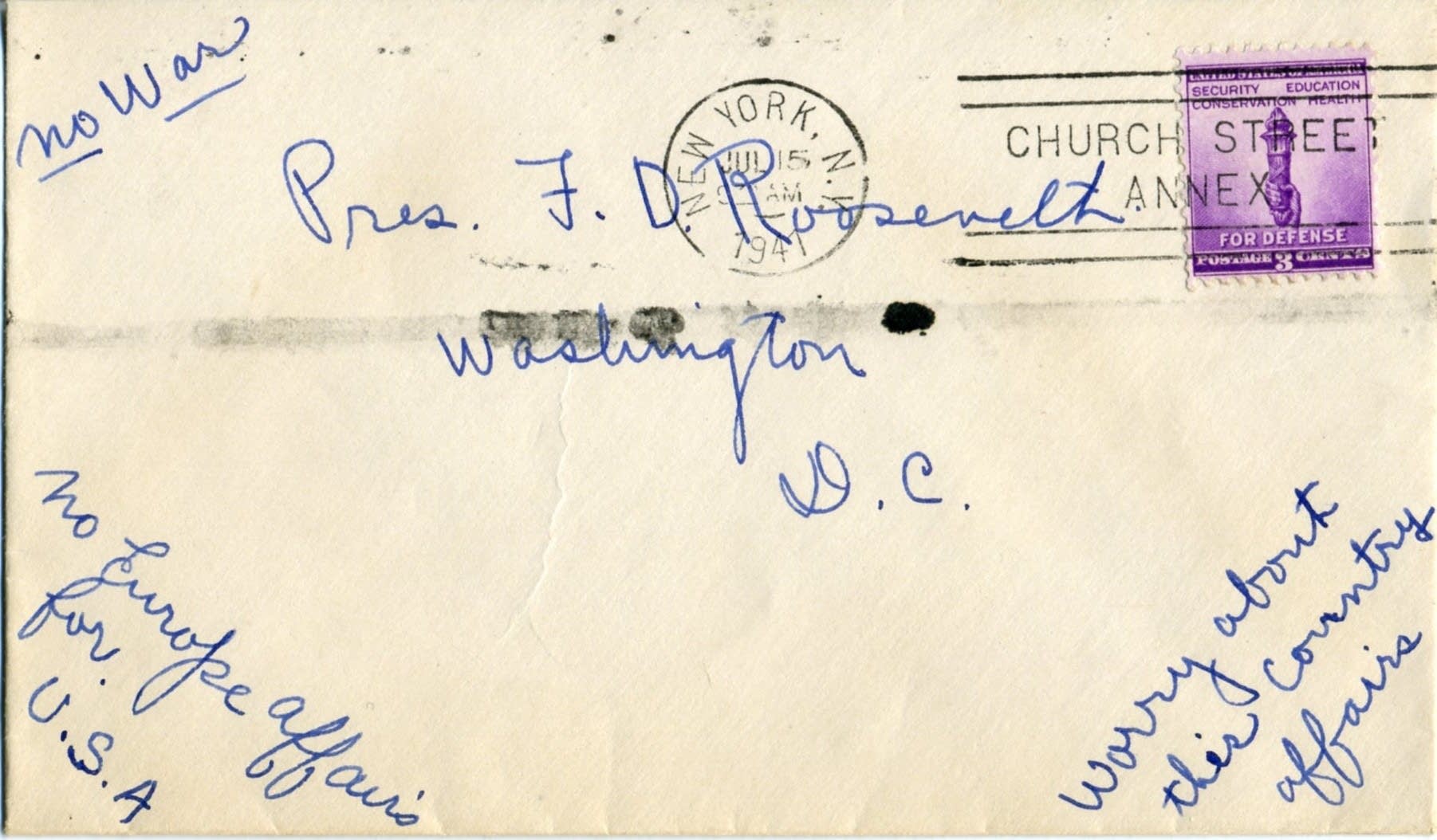 Envelopes and cards sent to the Roosevelt White House | APM Reports