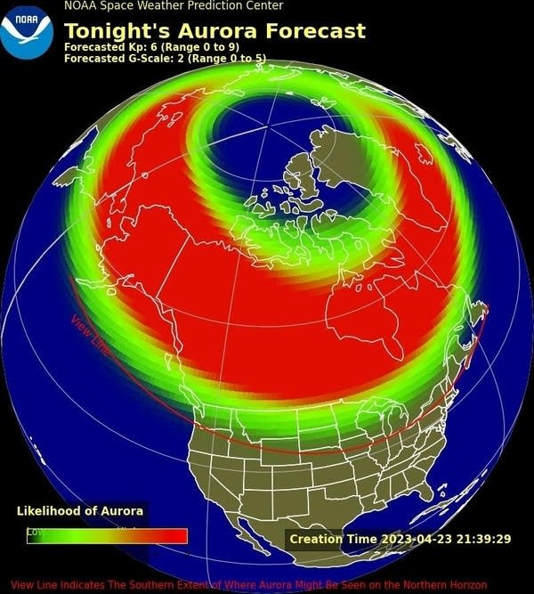 Northern Lights Visibility Map Northern Lights Visibility Map