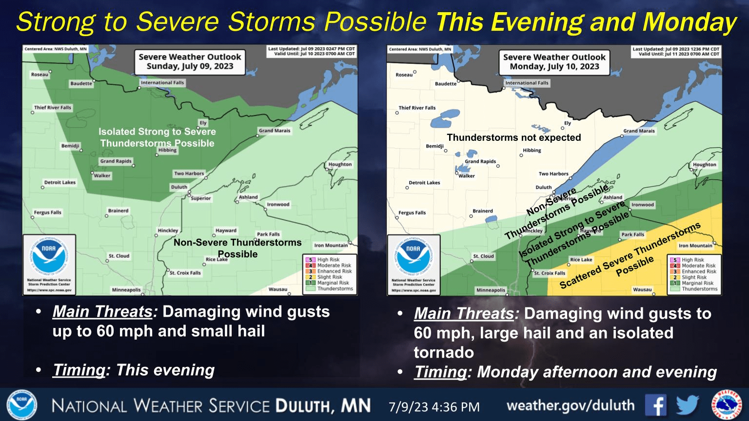 Update on Monday afternoon/evening thunderstorm chances | MPR News