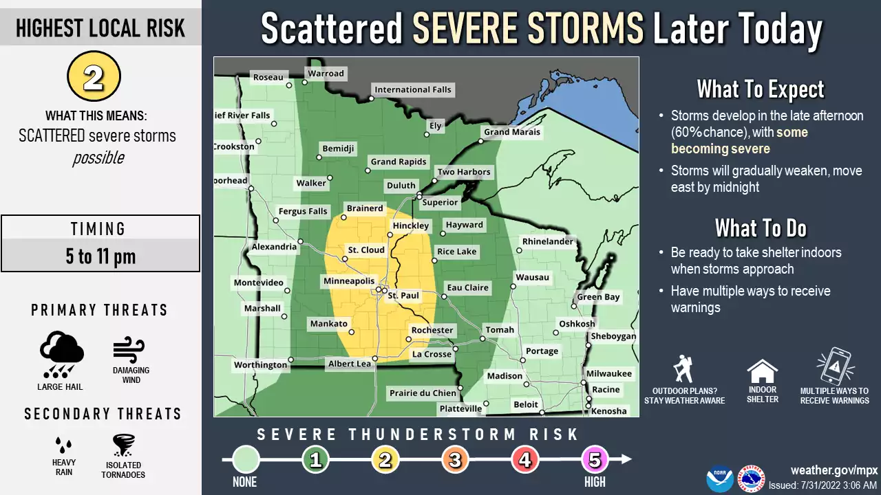 Warm today; Scattered t-storms at times, some could be severe later ...