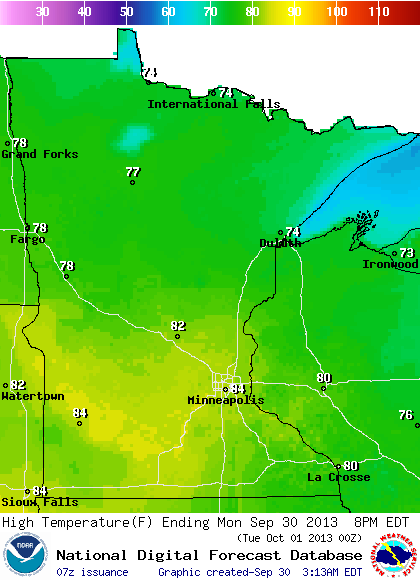 Monday 80s, but fall weather arrives late this week | MPR News
