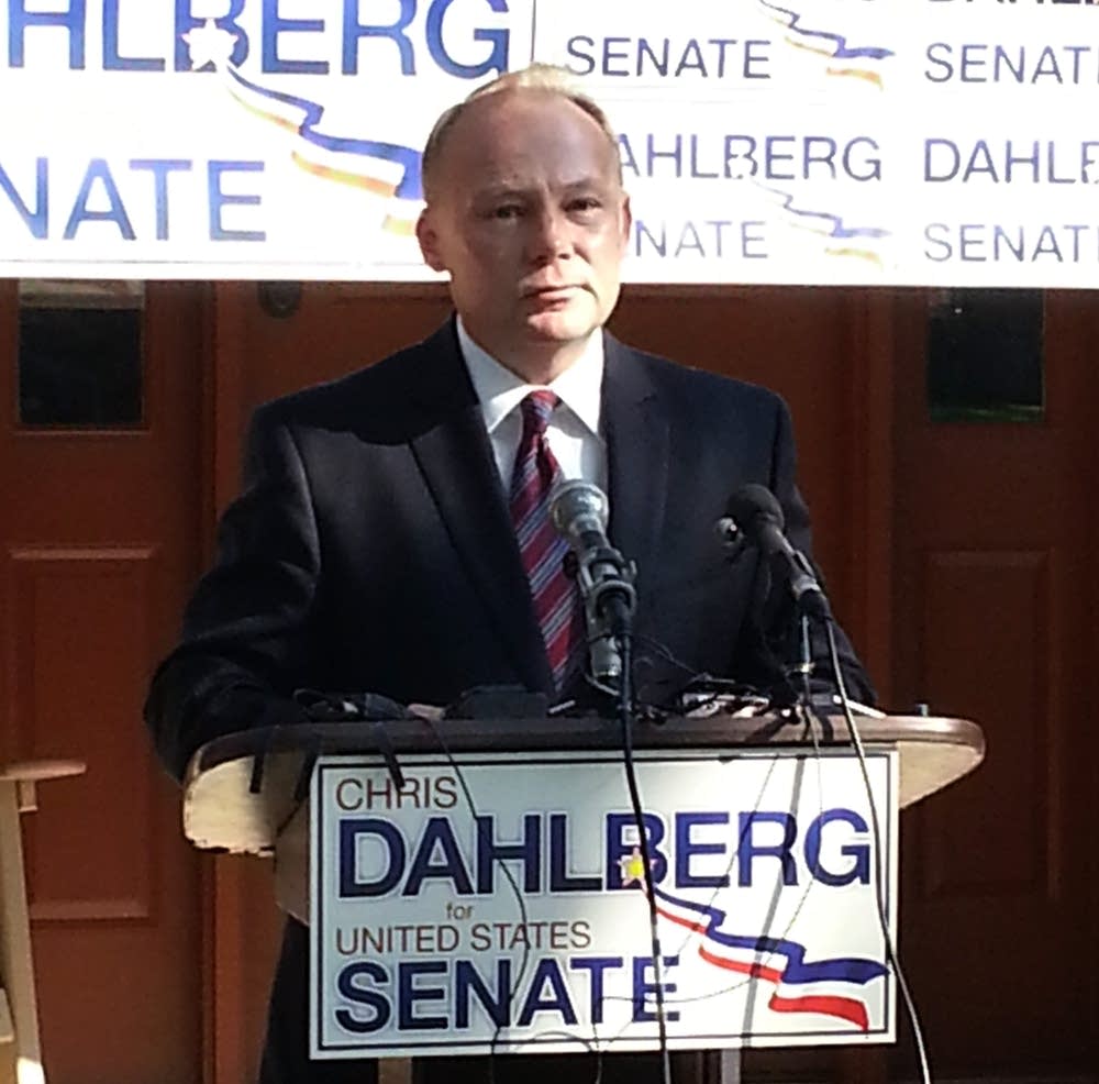 Chris Dahlberg formally launches Senate campaign against Franken | MPR News Chris Dahlberg formally launches Senate campaign against Franken | MPR News