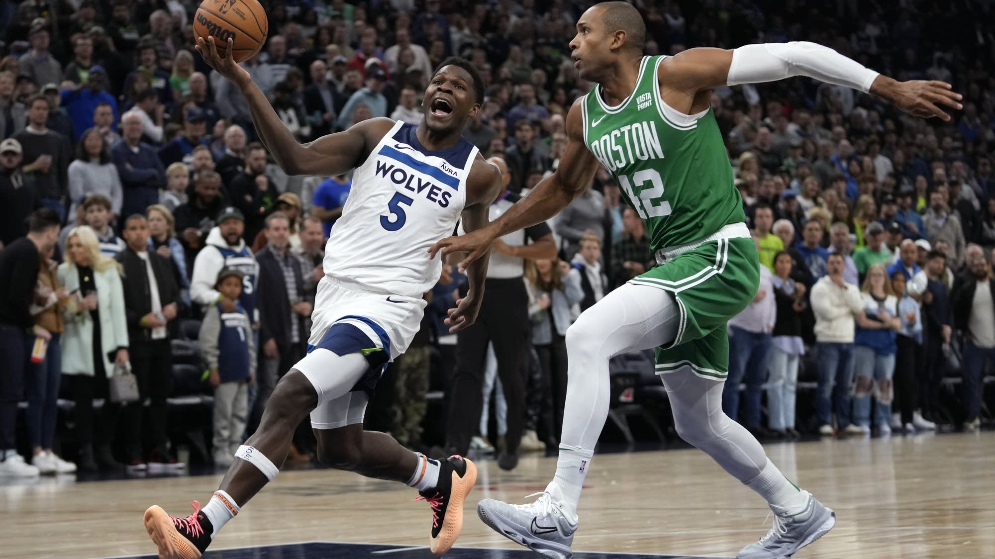 Edwards scores 38, Wolves hand Celtics 1st loss with 114-109 OT victory ...