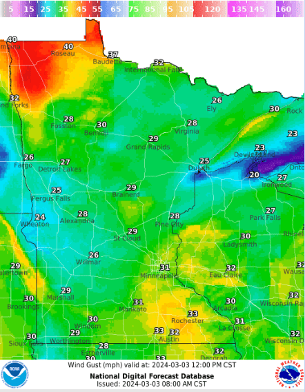 Windy, with record highs Sunday | MPR News
