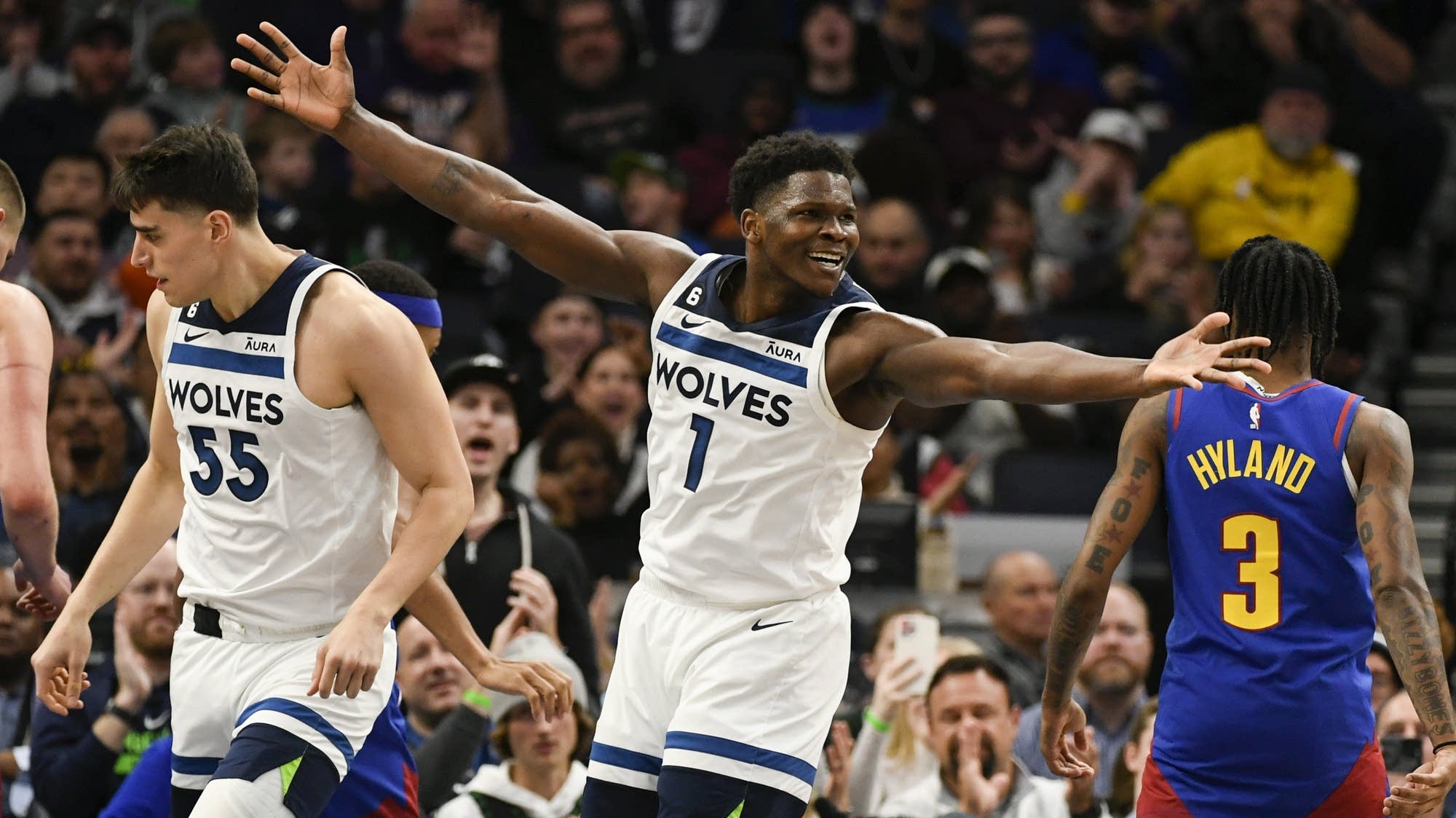 Edwards scores 29, short-handed Wolves beat Nuggets 124-111 | MPR News