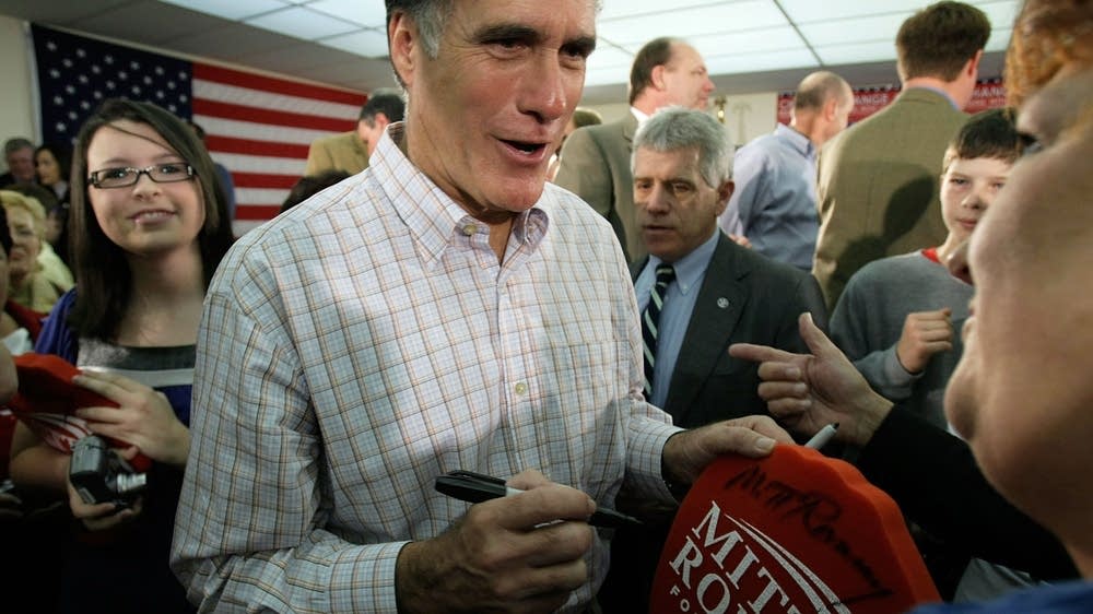 Romney focuses on the economy as he battles McCain | MPR News