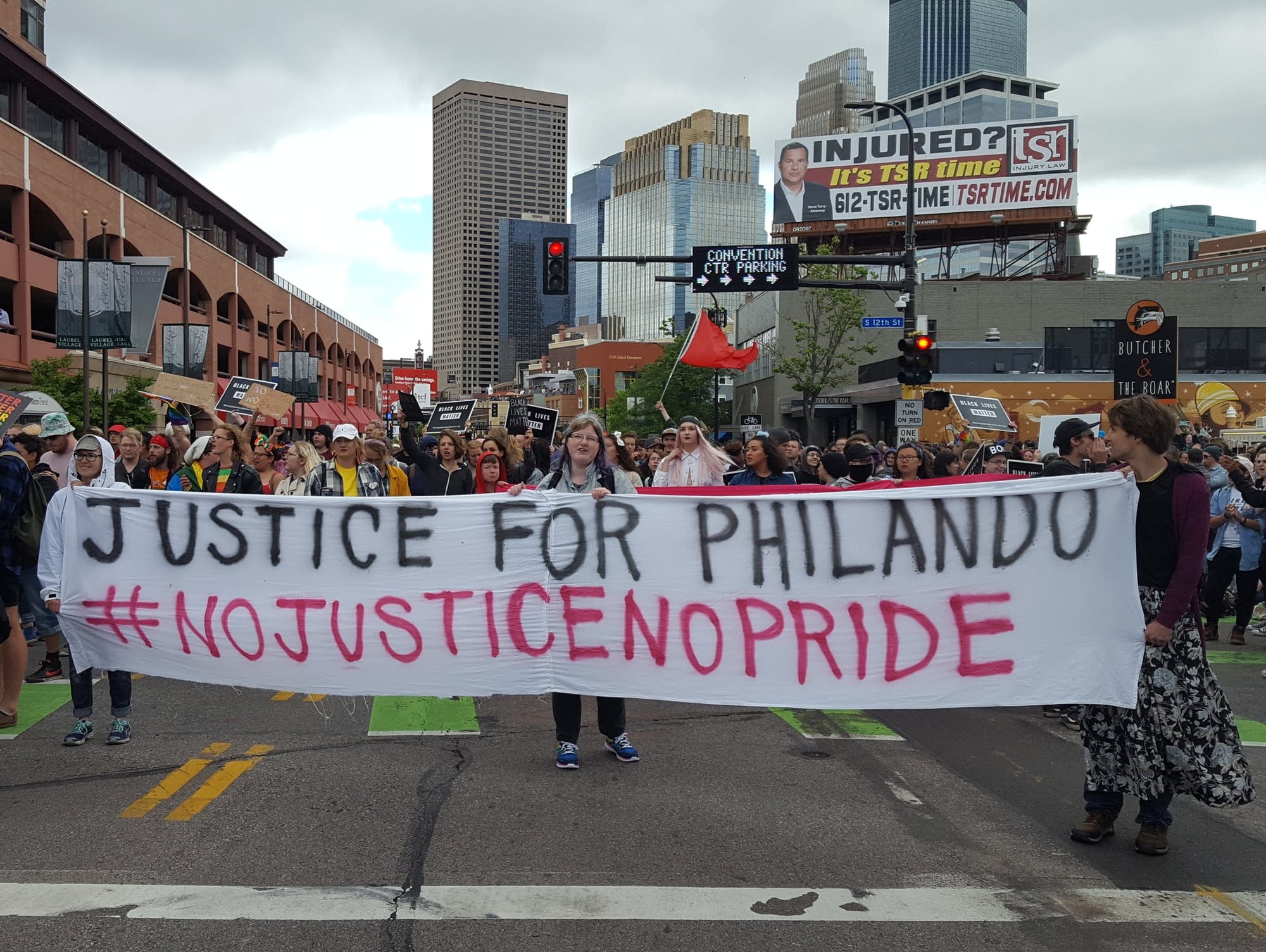 Protesters briefly halt Pride parade | MPR News