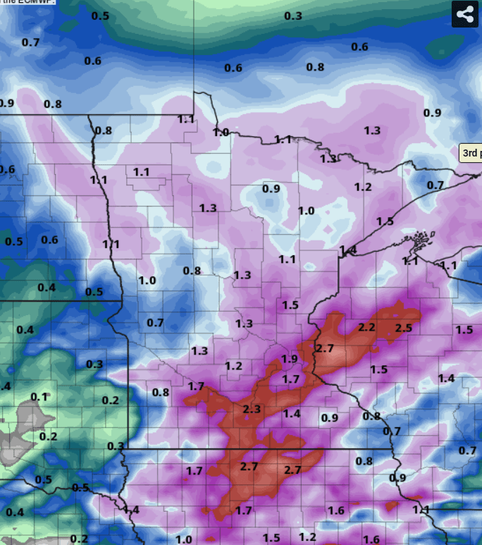 Rain, thunder, snow for swaths of Minnesota Wednesday through Friday ...
