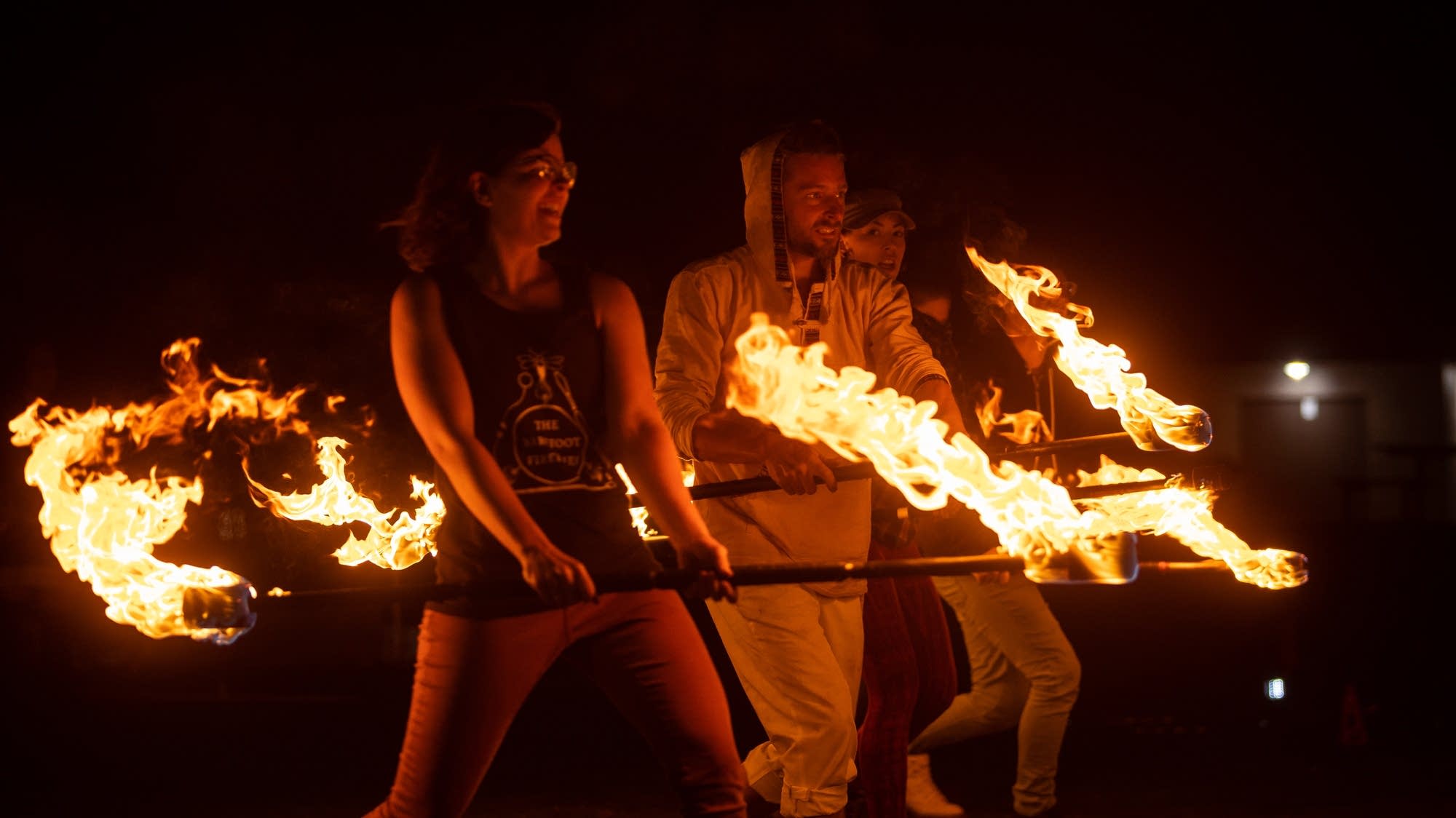 Fire fans and a flaming octopus: See this fire troupe's free show in ...