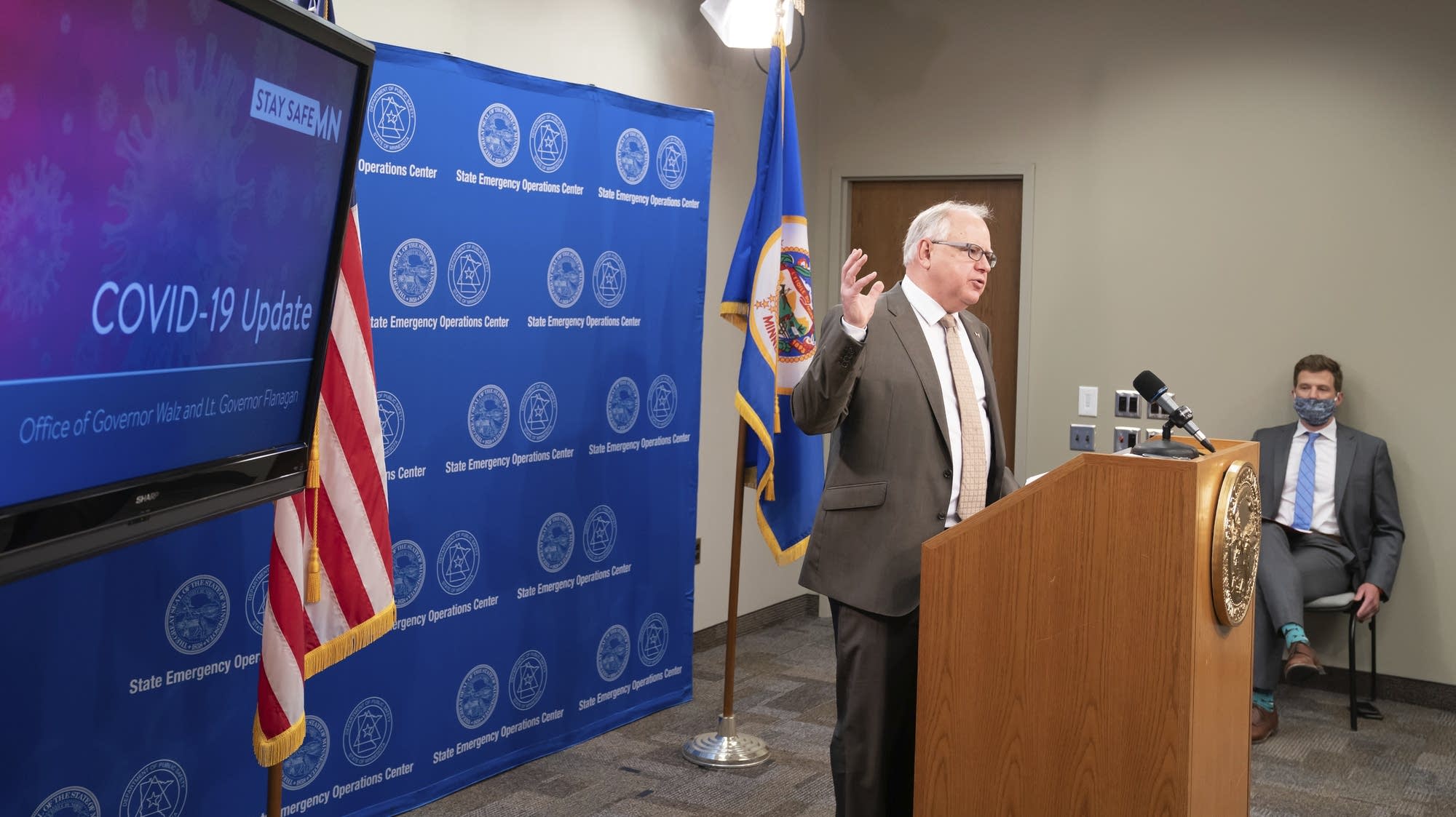 Poll: Walz approval at 65 percent, most support vote by mail | MPR News