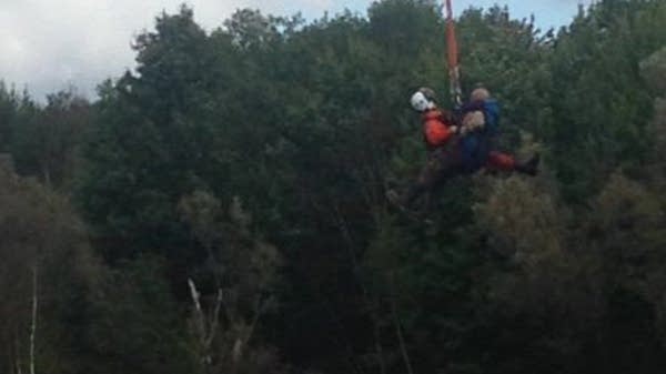 Hunter, stuck in swamp, rescued by drone and helicopter | MPR News