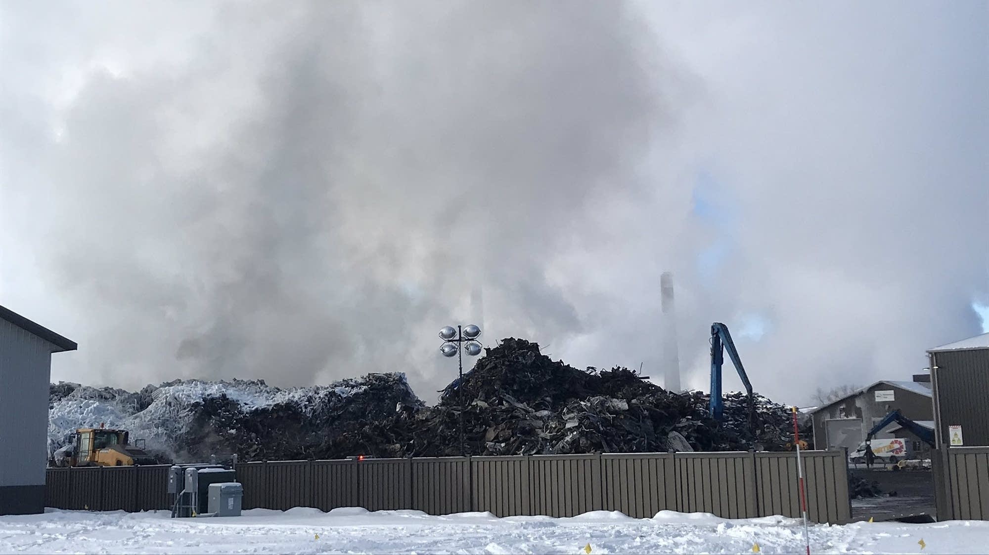 Becker recycling plant fire burns for 3rd day | MPR News