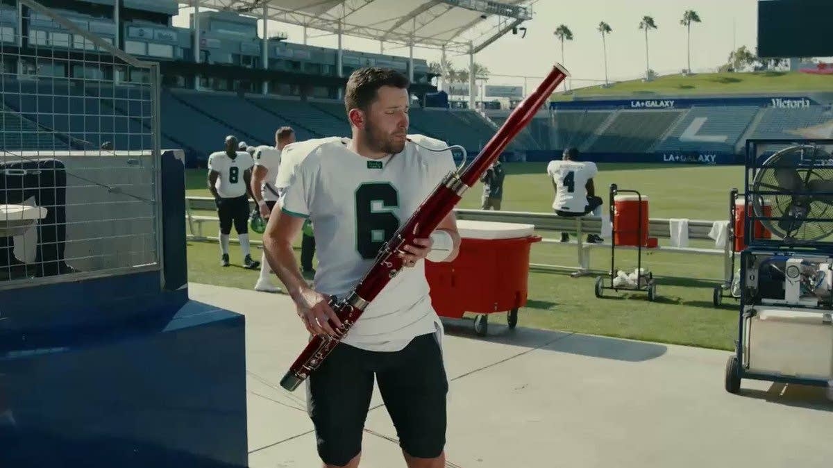 Watch: NFL's Baker Mayfield 'plays' bassoon in hilarious new ad