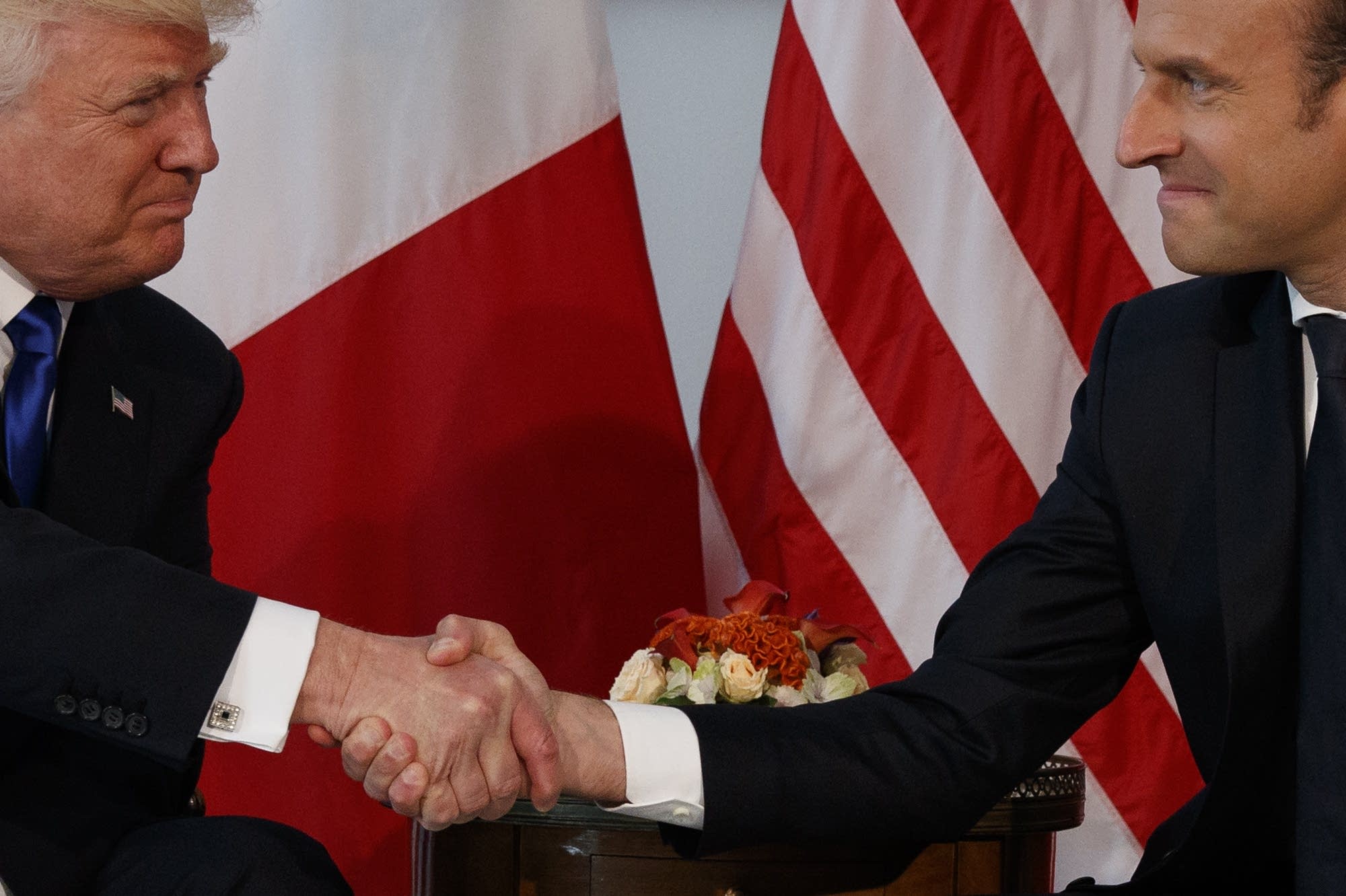 Trump handshake showdown: France's Macron just won't let go | MPR News