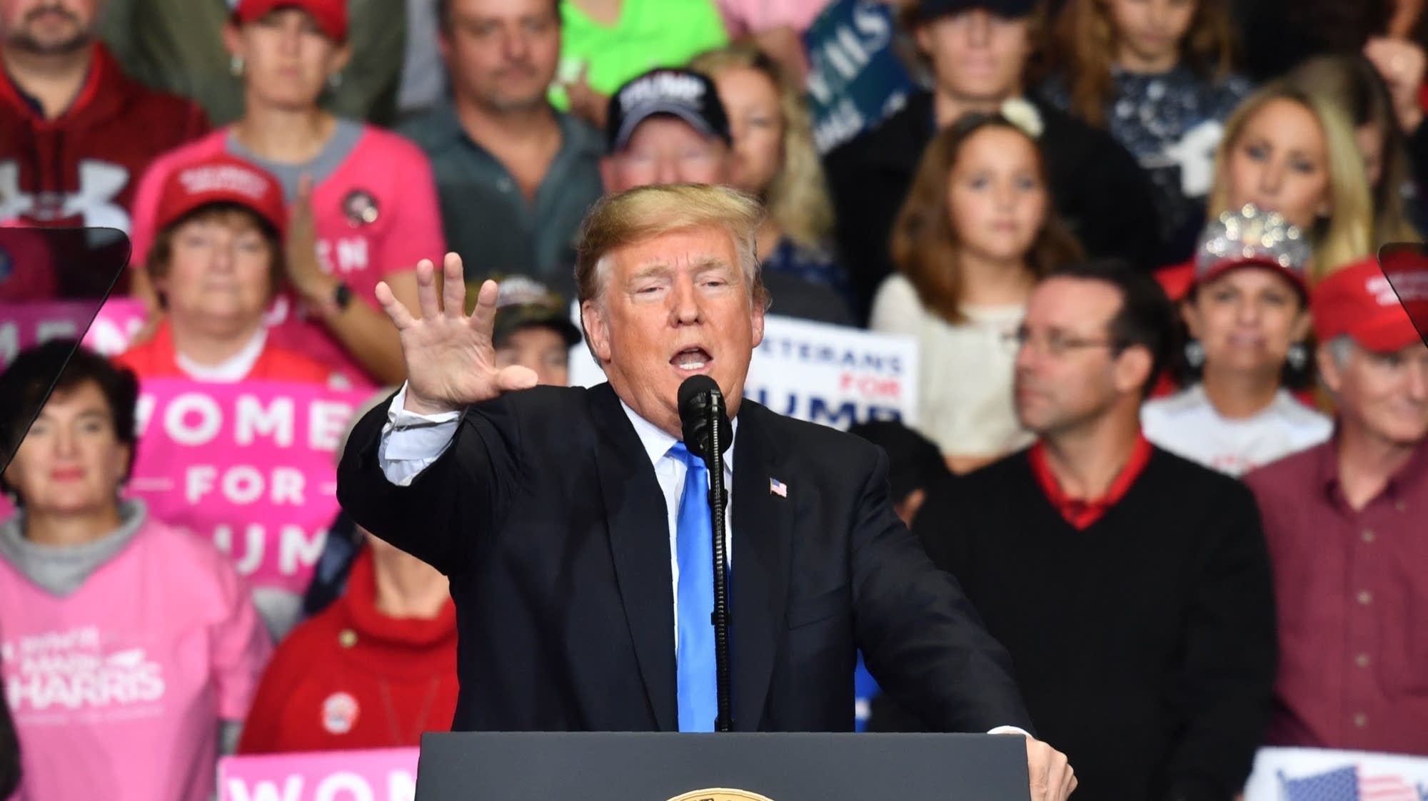 Trump lectures media for trying 'to score political points' | MPR News