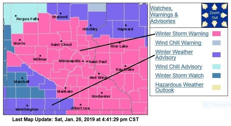 Heavy snow spreads across Minnesota Sunday afternoon and evening ...