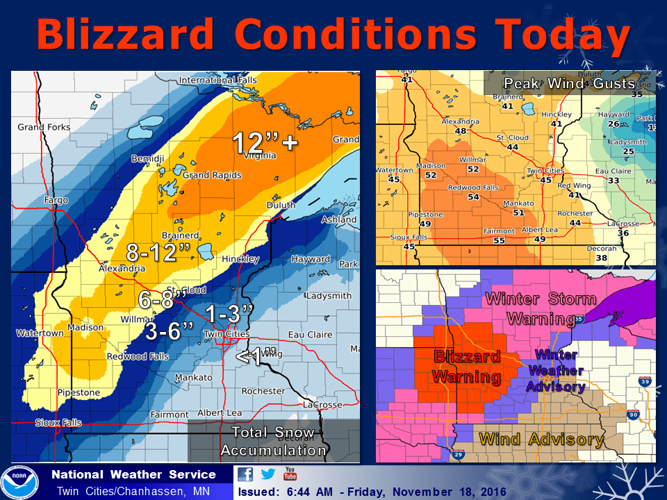 Blizzard warnings in western MN, morning rain to p.m. snow in the metro ...