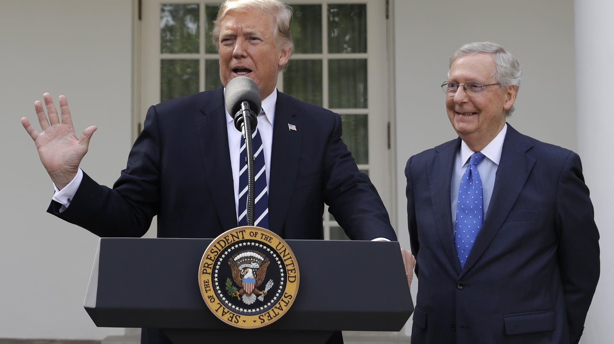 Trump, McConnell insist they're together for GOP agenda | MPR News