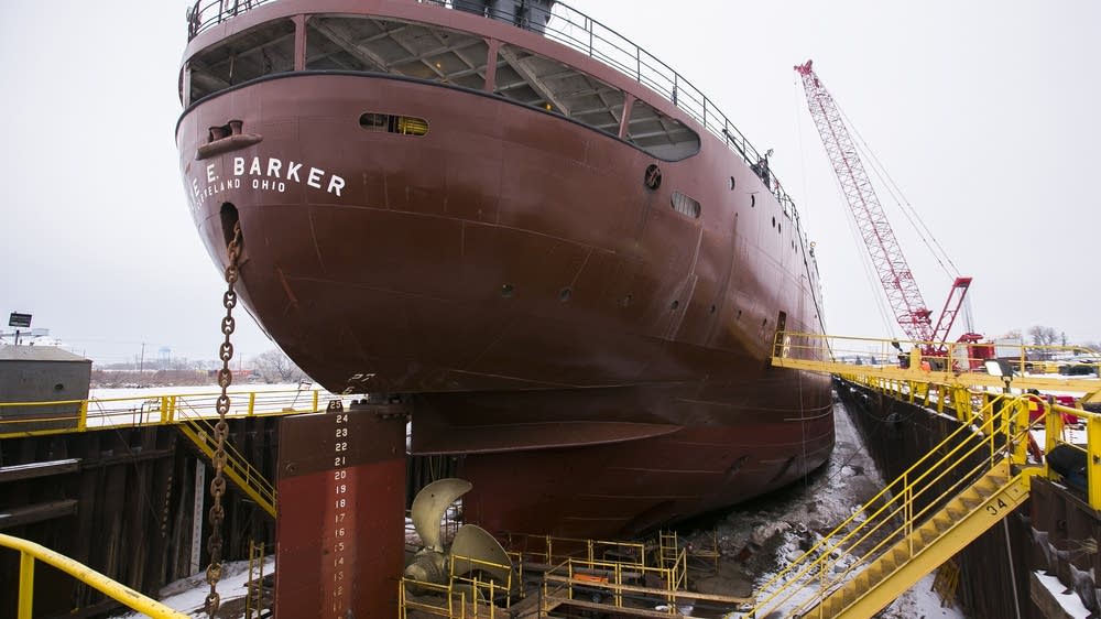 Photos: Up close with an ore boat in dry dock | MPR News