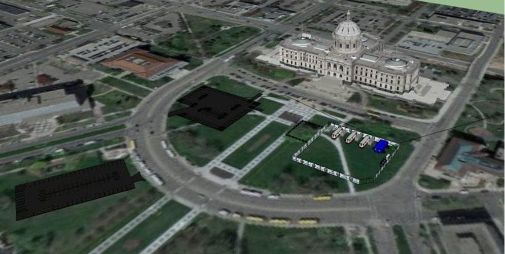 Capitol lawn getting temporary parking lots | MPR News