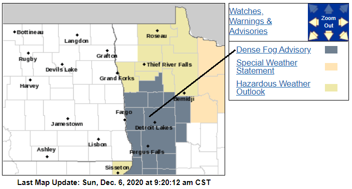 Mild Sunday temps; Dense fog advisory western Minn. until noon | MPR News