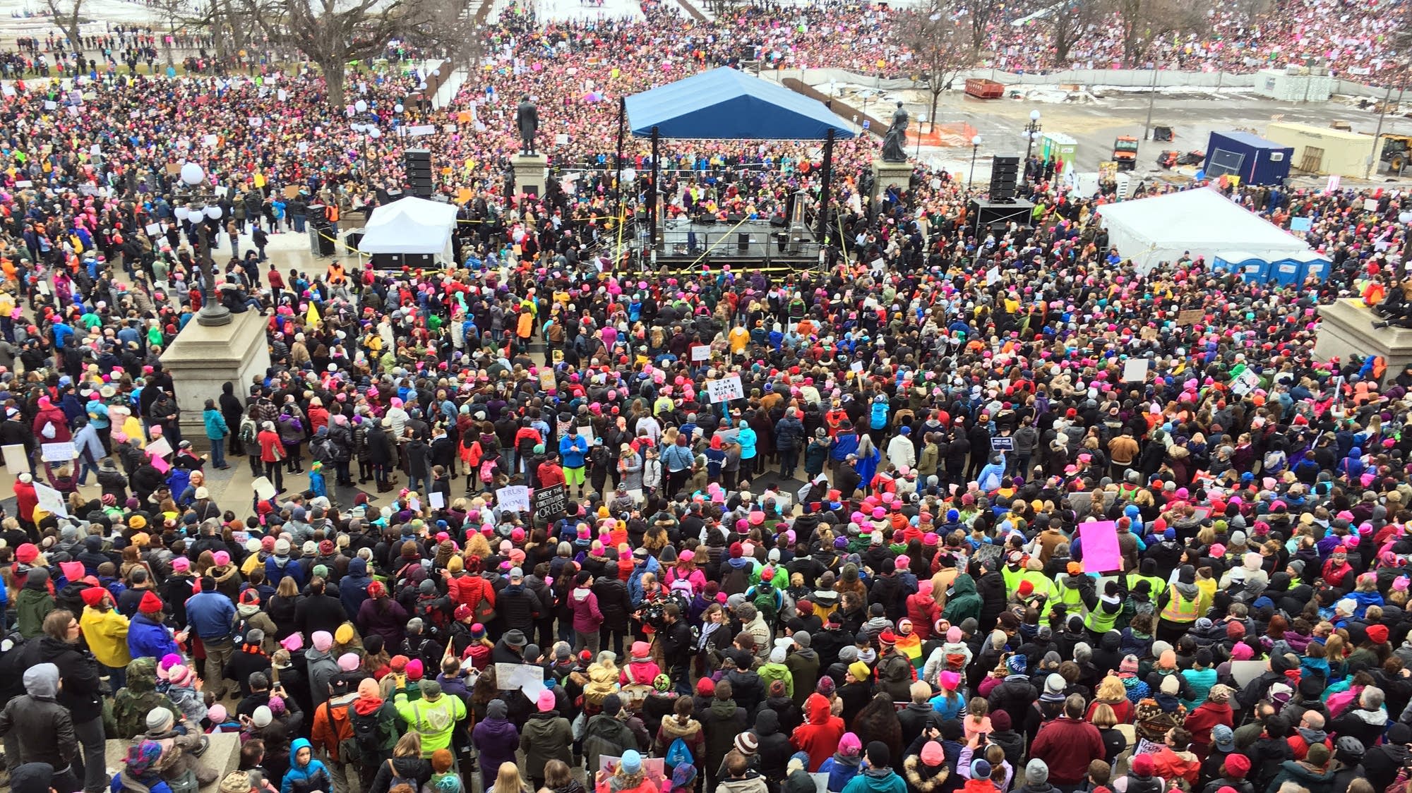 On President Trump's first full day in office, close to 100,000 march ...