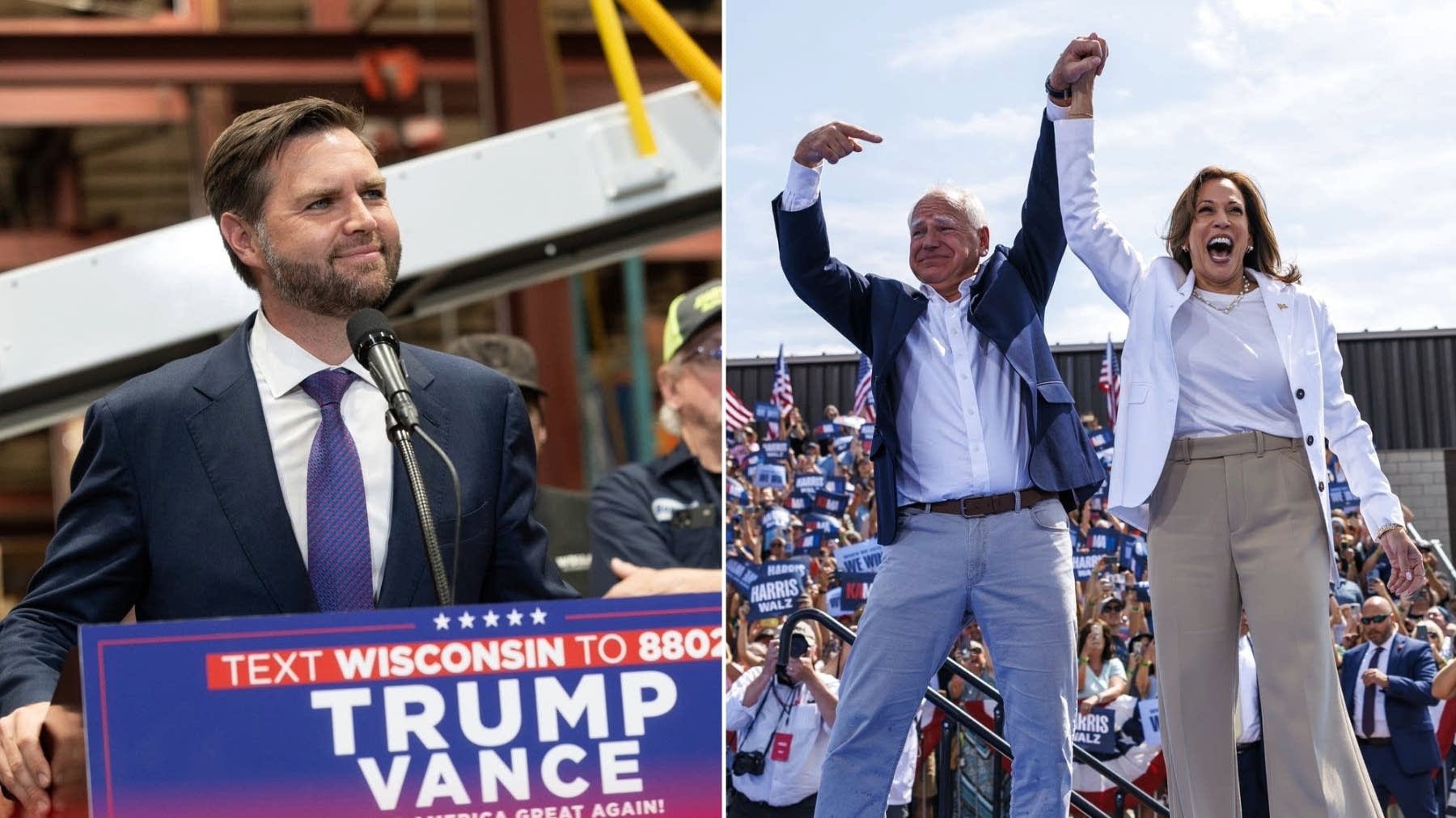In western Wisconsin, Vance, Harris and Walz make their cases for ...