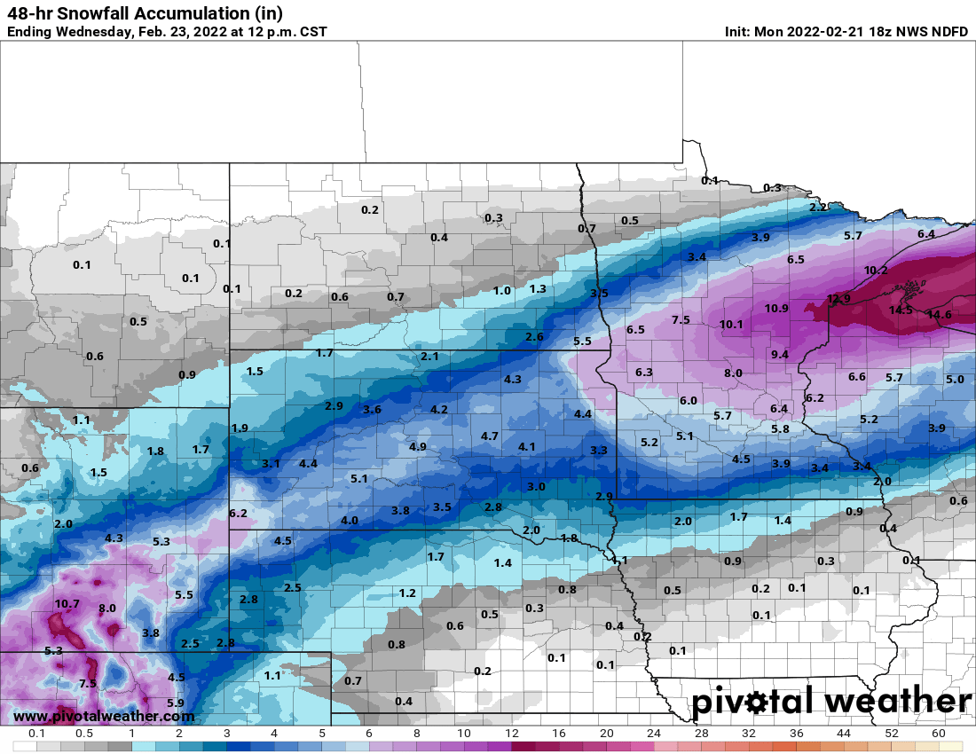 First round of snow winds down, second round develops | MPR News