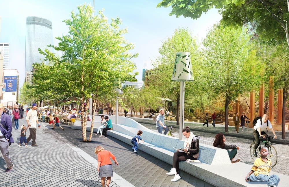 See it: Nicollet Mall's nearly final redesign | MPR News