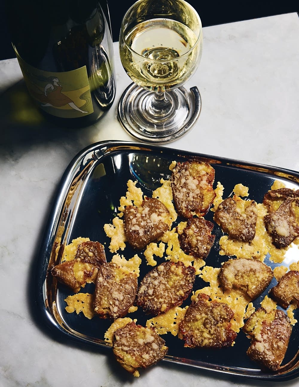 Crispy Smashed Potatoes with Insurance Cheese | The Splendid Table