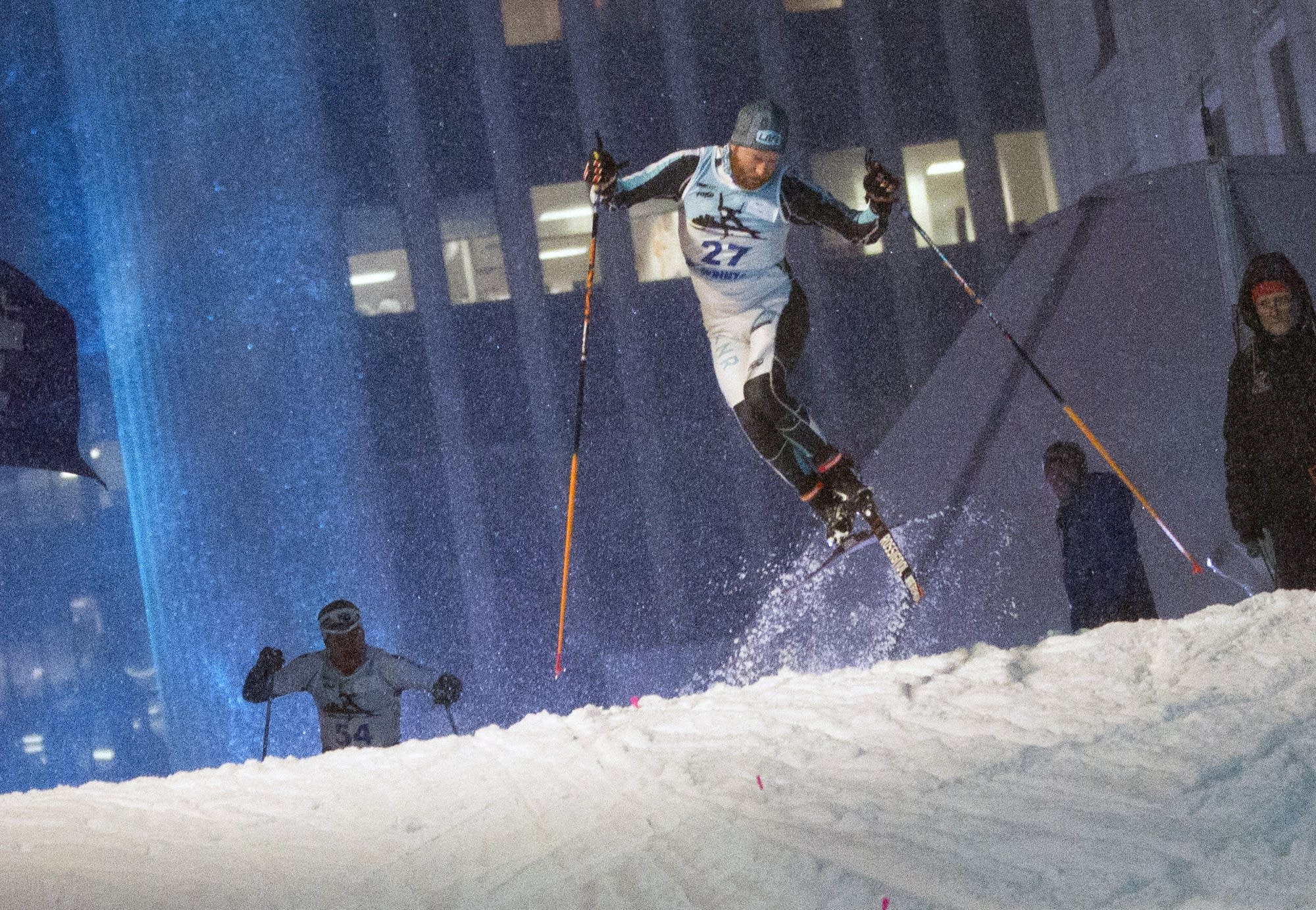 Photos: A magical night of Loppet sprints, snow on Nicollet Mall | MPR News