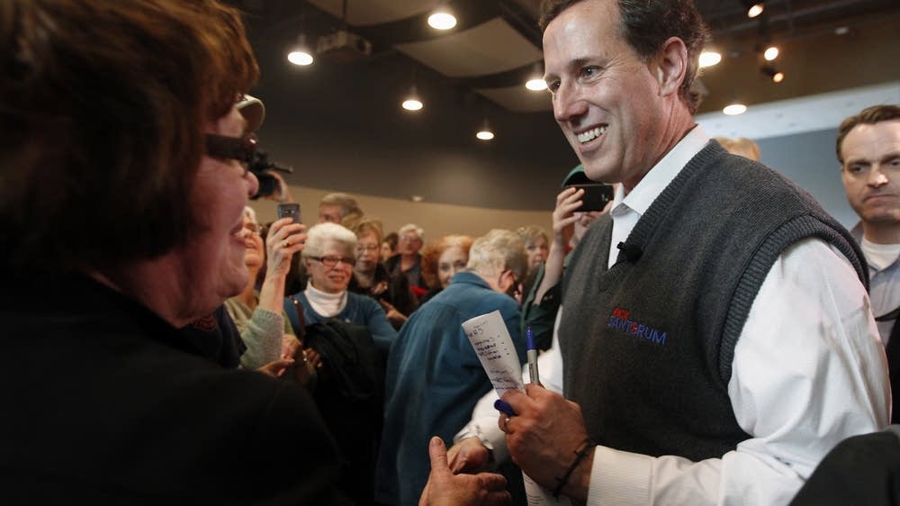 Santorum denounces 'gutter politics' of opponents | MPR News