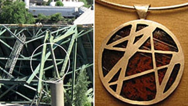 Artist transforms I-35 bridge fragments into jewelry | MPR News
