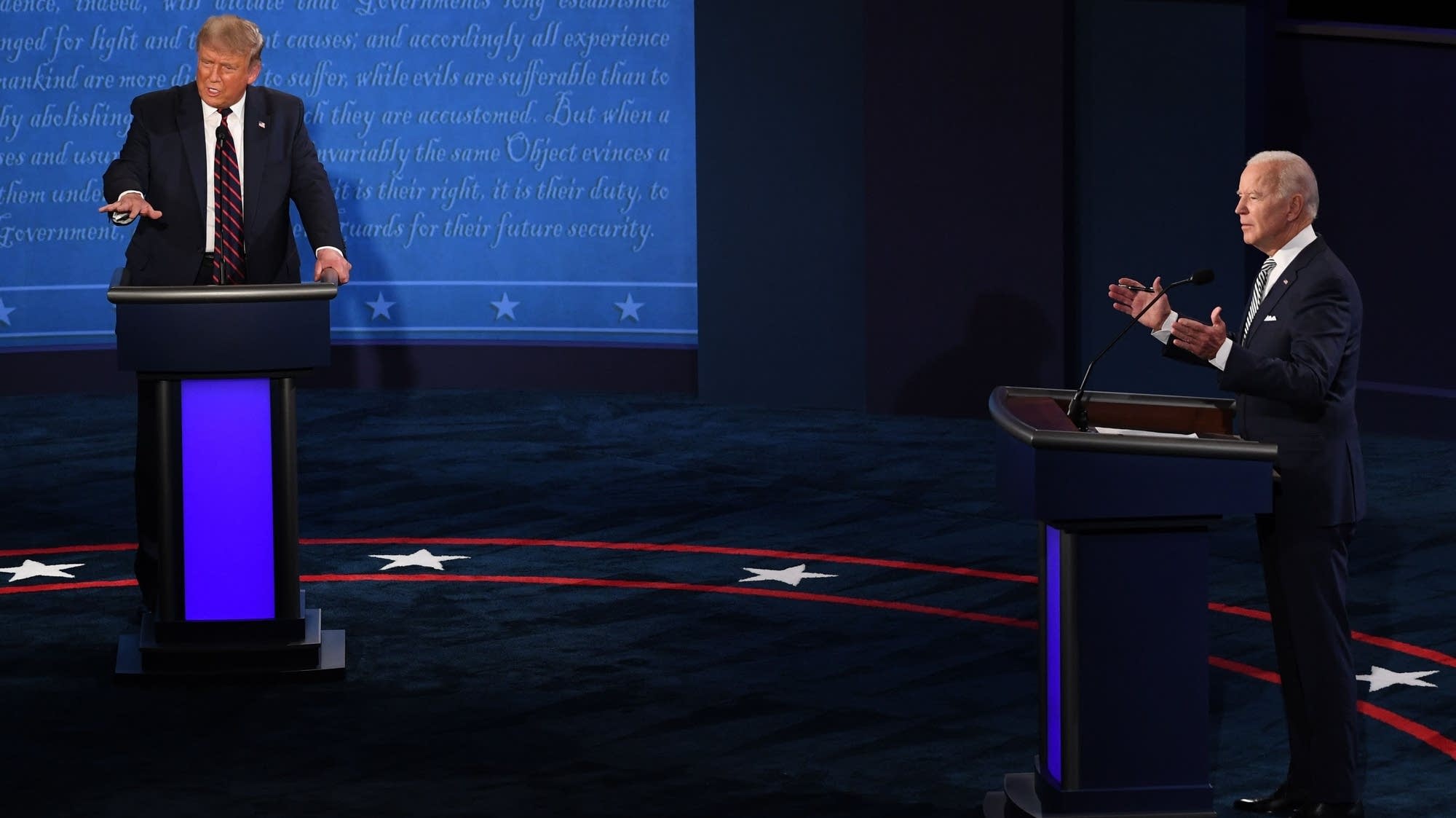 Donald Trump and Joe Biden meet in the first 2020 presidential debate ...