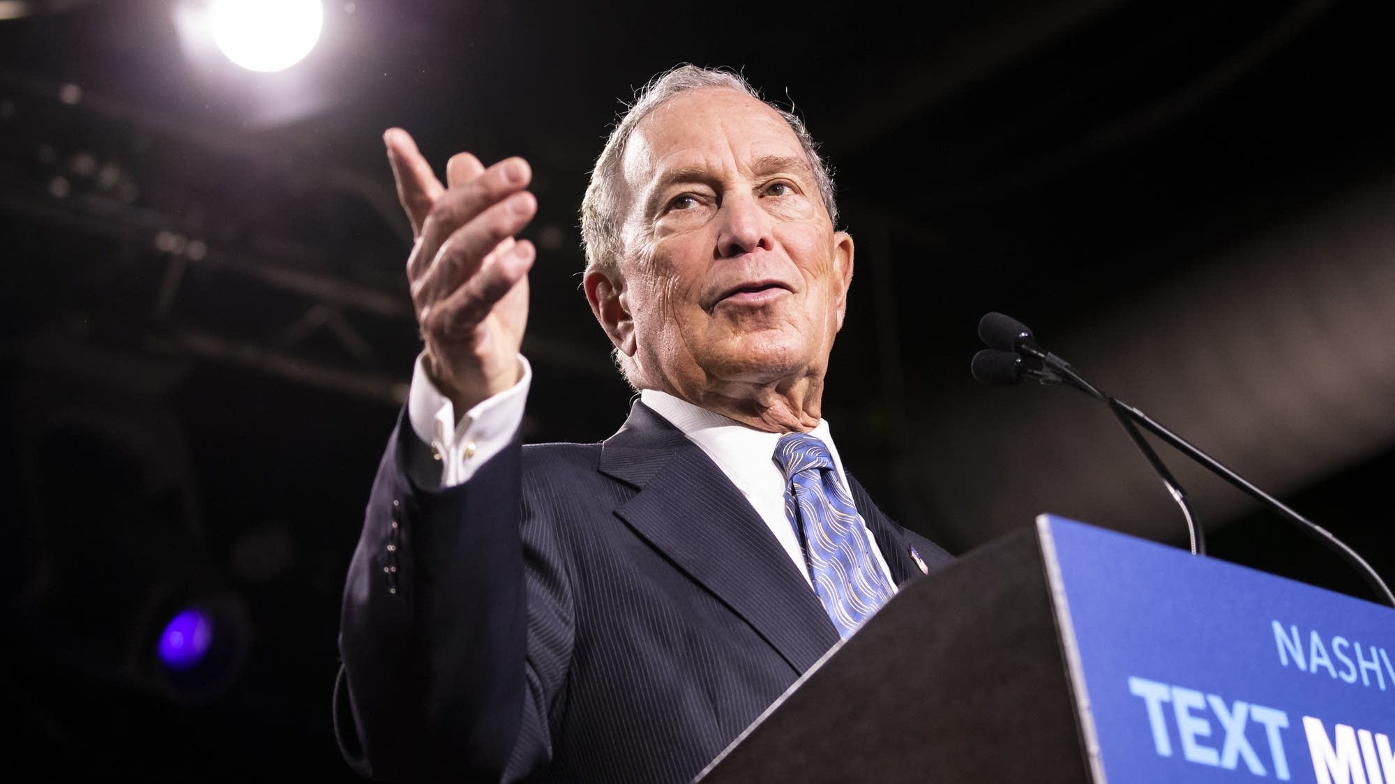 Bloomberg makes debate stage, facing Dem rivals for 1st time | MPR News