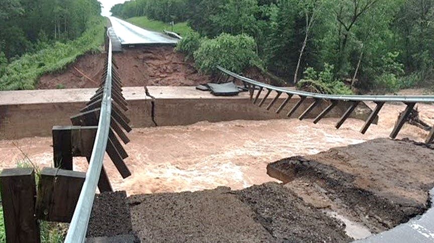 Flash flooding swamps parts of NE Minnesota, NW Wisconsin; some rivers ...