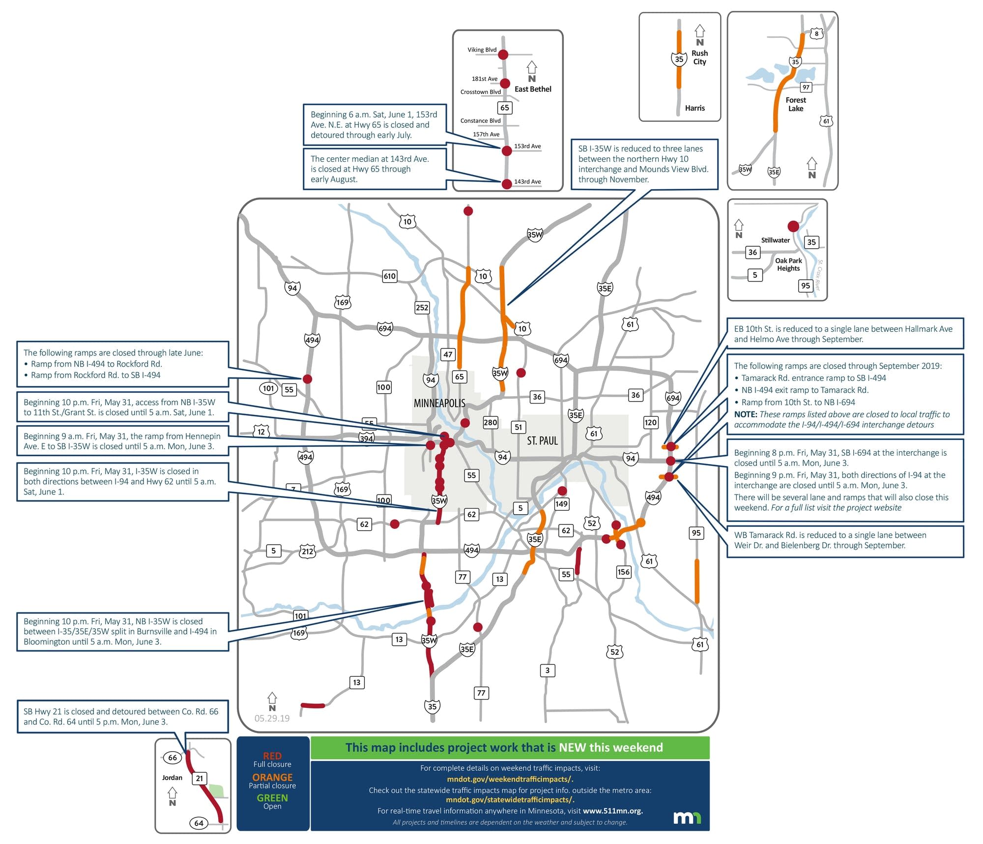 Twin Cities weekend road closures: I-35W and 3 big street festivals ...