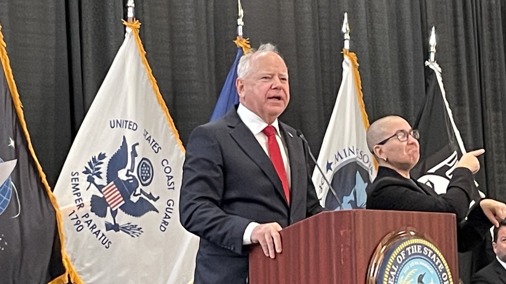 Walz commends veterans and says it’s time for the country to unite ...
